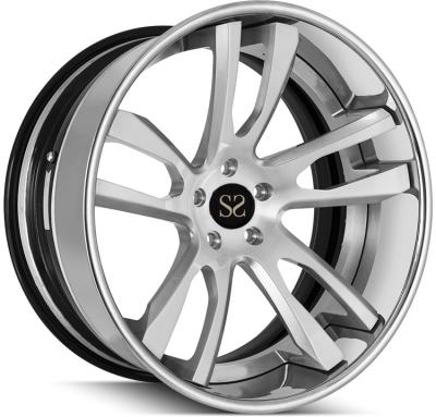 China BMW X3 G01 2Piece Forged Wheels 24inches Aluminum Alloy Clear Brushed for sale