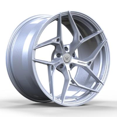 China Monoblock Rims Forged 1 Piece Wheels 20inch 20X11 Brushed Silver Custom for sale