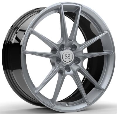 China Staggered 1 Piece Custom Wheel 19x8 19x9 For Alfa Romeo Glulia Rim Hre Hyper Silver for sale