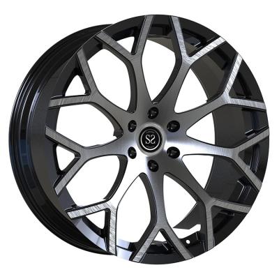 China Custom Forged Monblock Wheels 6-120 21x9.0 Black Brushed Face For Cadillac SRX GMT166 for sale