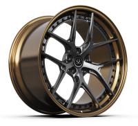China Polished 2PC Forged Wheel Rims For BMW Audi Porsche Bronze Spoke 18inch 5x112 Alloy for sale