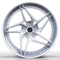 China BMW I8 Custom 2PC Forged Aluminum Alloy Rims Staggered 20x8.5 And 20x9 Matt Silver for sale