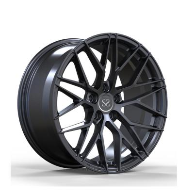 China Satin Gun Metal Forged 1 Piece Wheels For BMW Porsche Custom Aluminum Alloy Rims for sale