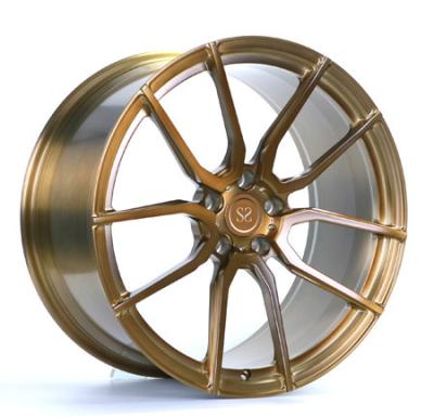 China Deep Concave Forged Custom Rims Wheels 21x13J Brushed Bronze Monoblock for sale