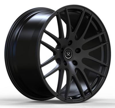 China Custom Forged Rims For BMW Mercedes Benz Porsche Satin Black Monoblock 1 Piece Concave Car Wheels for sale