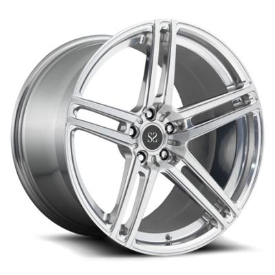 China Silver Monoblock 21 Inch 1 Piece Forged Wheels Staggered For Ferrari 488 for sale