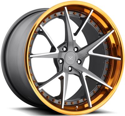 China Cayman Rims 18 19 20 21 22 Inch 3-PC Forged Alloy Custom Wheels for sale