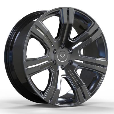 China Custom Hyper Black Wheels Forged 1 Piece Monoblock for Range Rover Car Rims for sale