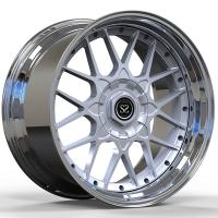 China BMW M3 2016 Year Custom Forged 2-PC Rims 20x9.5 and 20x11 Polished lip+Silver Disc for sale