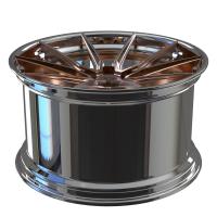 China 18x9.5 And 18x10.5 Custom 2-PC Forged Aluminu Alloy Rims Polished Lip+Bronze Disc For BMW M4 for sale