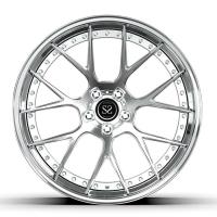China BMW M6 2016 Year Forged 2-PC Rims Custom Polished Face Black Barrel 21x9.5 And 21x11 for sale