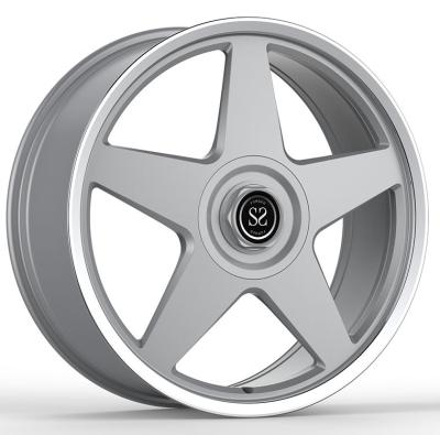 China 21x10 ET25 Big Cap Matt Silver Custom Forged Rims For Audi Q6 2021 2022 for sale