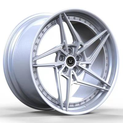 China Custom 21x9 Silver 2 PC Forged Aluminum Alloy Rims For Audi Q7 for sale