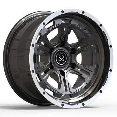 China 6x139.7 4x4 Rim 18x8.5 Gun Metal Machined Edge For Tank 300 for sale