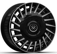 China 6x139.7 22x9.5 Custom 1-PC Rim Black Machined Face For Lexus 600 for sale
