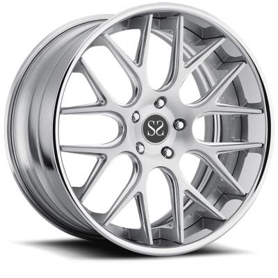 China 18 19 20 21 22 Inch Polished For M3 M4Wheels 2-pc  Forged Aluminum Alloy A6061 T6 Styling Custom Rims for sale