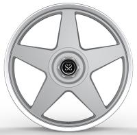 China Ferrari 488 GTB Custom 1-PC Forged Rims Satin Silver Big Caps for sale
