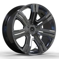 China 24x10 Dark Polished Face Heavy Duty Forged Monoblock Rims For Escalade for sale