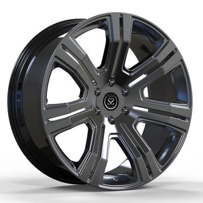 China 24x10 Dark Polished Face Heavy Duty Forged Monoblock Rims For Escalade for sale