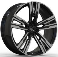 China Satin Black Polished Face 22x9.5 and 22x11 Custom 1-PC Forged Wheels for G70 BMW 760 for sale