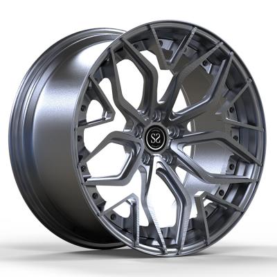 China Satin Gun Metal 18x9.5 and 18x10.5 Custom Forged 2-PC Rims For 2010 E92 M3 for sale