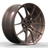 China Tesla model Y 1 Piece Forged Wheels 20x9.5 and 20x10.5 Custom Gloss Bronze or for sale
