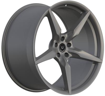 China 21x9 35/22x12 35/5x114.3/67.1 Gun Metal 1 Piece Forged Wheel For Ferrari F8 for sale