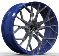 China Chevy Corvette C5 Staggered  19 and 20 Multi-spoke Gloss black 1-PC Forged Alloy Wheels 5x120.65 for sale