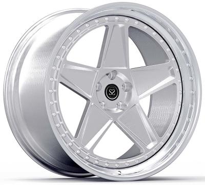China 21x9ET32/22X12ET28/5x114.3/67.1 Brushed 3-PC Rims For Ferrari F8 for sale