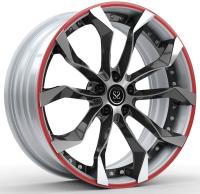 China 19x8.5ET9 /19x10 ET19 Gloss Blac Windows White Face And Red Ring For 2001 E39 M5 for sale