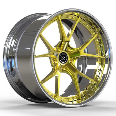 China 20x9.5 And 21x11.5 Custom 2 Piece Rims For Mercedes AMG GTS 2015 for sale