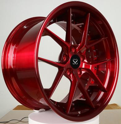 China 20x8.5 20x9.5 Custom 2-PC Forged Wheels Gloss Red For 1967 Oldsmobile Cutlass Supreme for sale