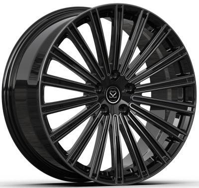 China 22x9.5 And 22x11 Gloss Black Machined 1 Piece Forged Wheels For G70 BMW for sale