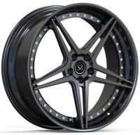 China 22x10.5ET20/5x112/66.5 Satin Black Custom Rims For Audi RS6 4G 2016 for sale