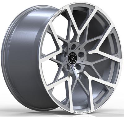 China 21x10ET15/21x11ET28/5x112/66.6 Grey Machined Face Forged Wheels For BMW M5 f90 for sale