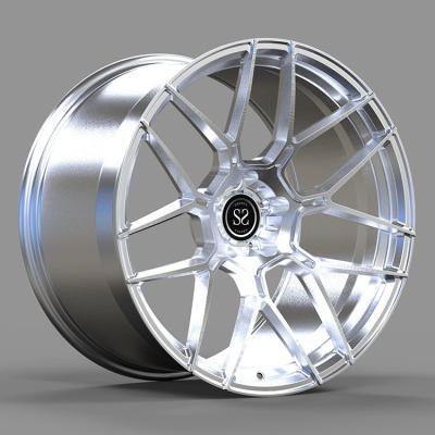 China Porsche 996 Turbo Clear Brushed 1-PC Forged Wheels 18x9 And 18x12 for sale