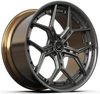 China 20x9 ET35/20x10 ET40/5x112/66.6 Grey Disc And Satin Bronze Barrel 2-PC Rims Luxury Car Wheels Rims For Universal Cars for sale