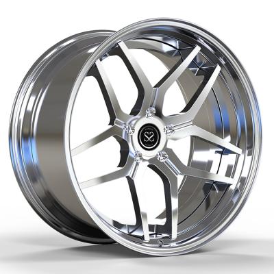 China BMW M3 G80 Chrome 2 Piece Forged Wheels 21x10.5 and 21x11.5 for sale