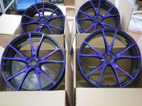 China 22x10.5 Custom Black and Blue 1-PC Forged Rims for Audi RS4 for sale