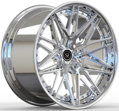 China Chrome Custom 2-PC Forged Rims 20x9.0 and 20x11 for Mercedes E63 AMG for sale