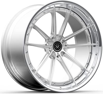 China BMW M5 F80 Polished Lip and Brushed Disc 21x10 and 21x11 Custom 2-PC Rims for sale