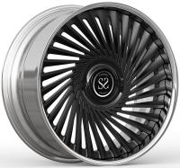 China Cadillac Escalade IV 22x9J and 10J Custom 2-PC Forged Rims Brushed+Black for sale