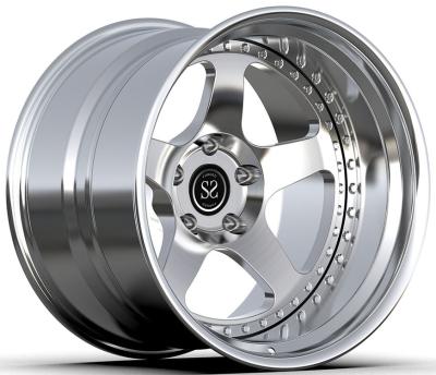 China Polished Custom 2-PC Forged Rims of 19x12 for 2021 Porsche GT4 for sale