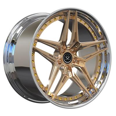 China Polished Lip,Bronze Disc 20x9.5 and 20x11 Custom 2-PC Rims for M4 2017 for sale