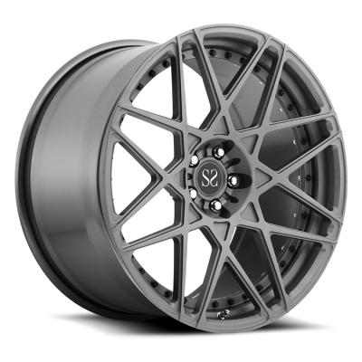 China 22 Inches 2-Piece Lock Aluminum Alloy Forged Wheels For Urus Wheels Gray for sale