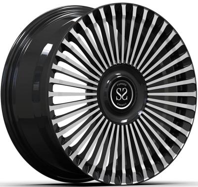 China 19x8.5 and 19x9.0 Gloss Black Diamond Cutting Face 1-PC Forged Rims for Mercedes-Benz v class bus for sale