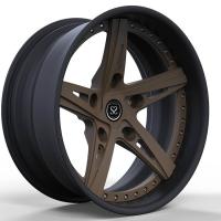 China 2010 AUDI S5 COUPE　Custom 2-PC Forged Rims Bronze and Black 20