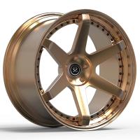 China 21x9.5 and 21x11 Bronze Polished Custom 2-PC Forged Rims for M6 Coupe 2016 for sale