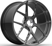 China Porsche Turbo 21x9.5 and 22x12 Hyper Silver,Black 1 Piece Forged Wheels for sale