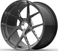 China Porsche Turbo 21x9.5 and 22x12 Hyper Silver,Black 1 Piece Forged Wheels for sale